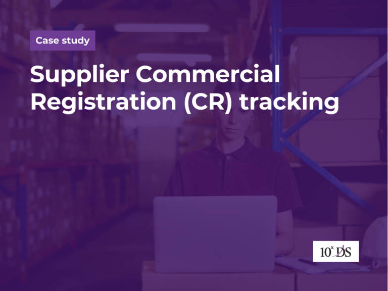 Supplier Commercial Registration (CR) tracking | 10xDS